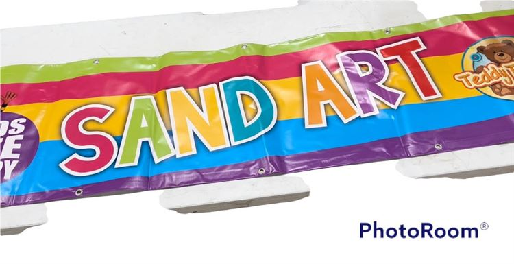 Horizontal PVC Banner - Sand Art and Logos (22m) – Teddy Tastic