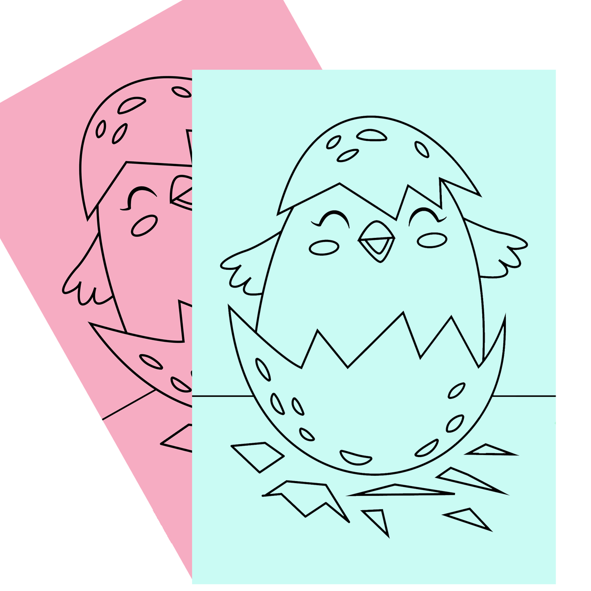 Hatching Chick - A4 Sand Art - Pack of 10 – Teddy Tastic