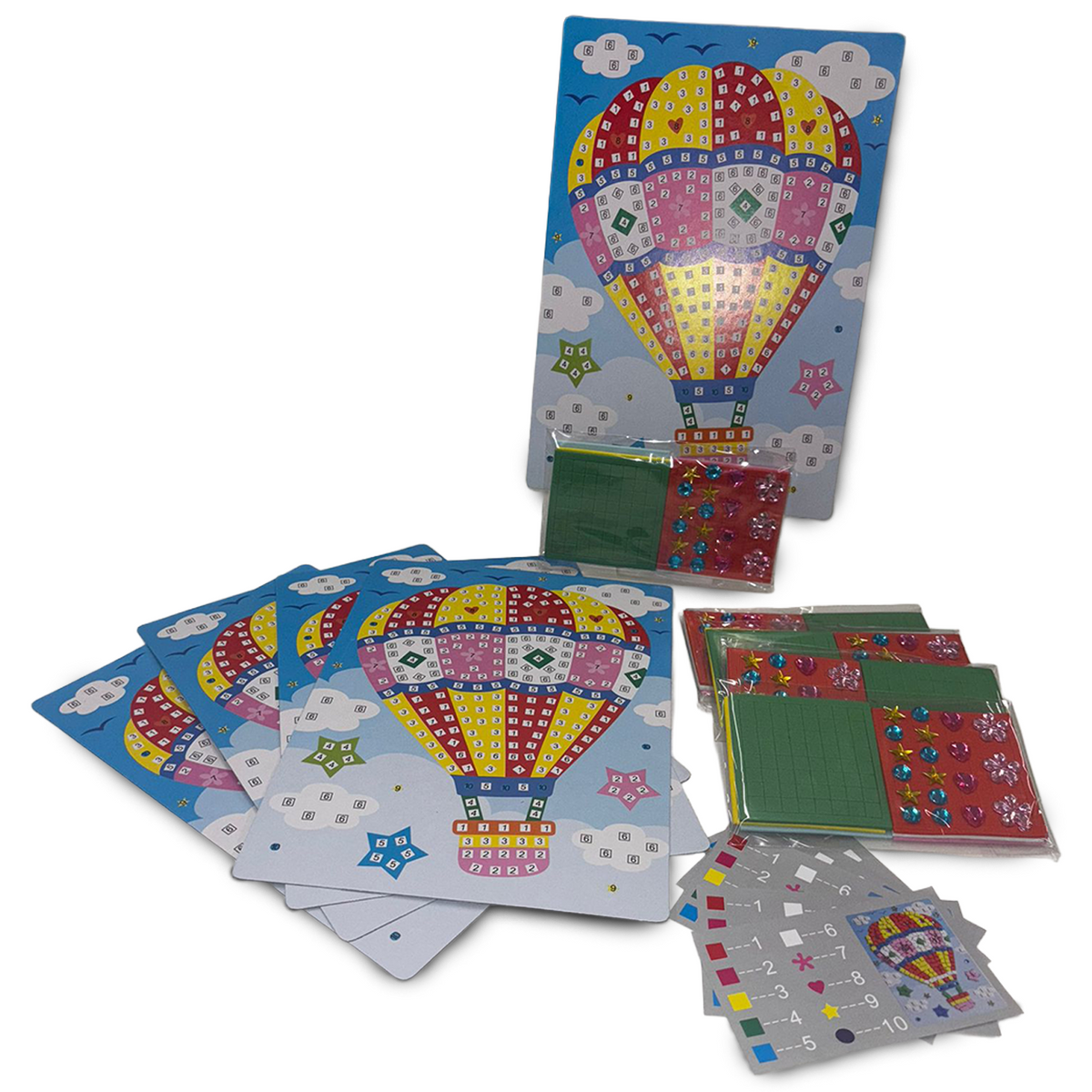 Mosaic Art Hot Air Balloon Pack of 5 – Teddy Tastic