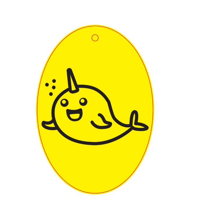 Narwhal Oval Sand Art Picture (10 Pack) – Teddy Tastic