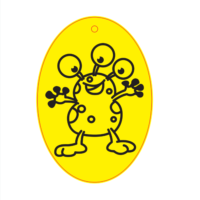 Alien Oval Sand Art Picture (10 Pack) – Teddy Tastic