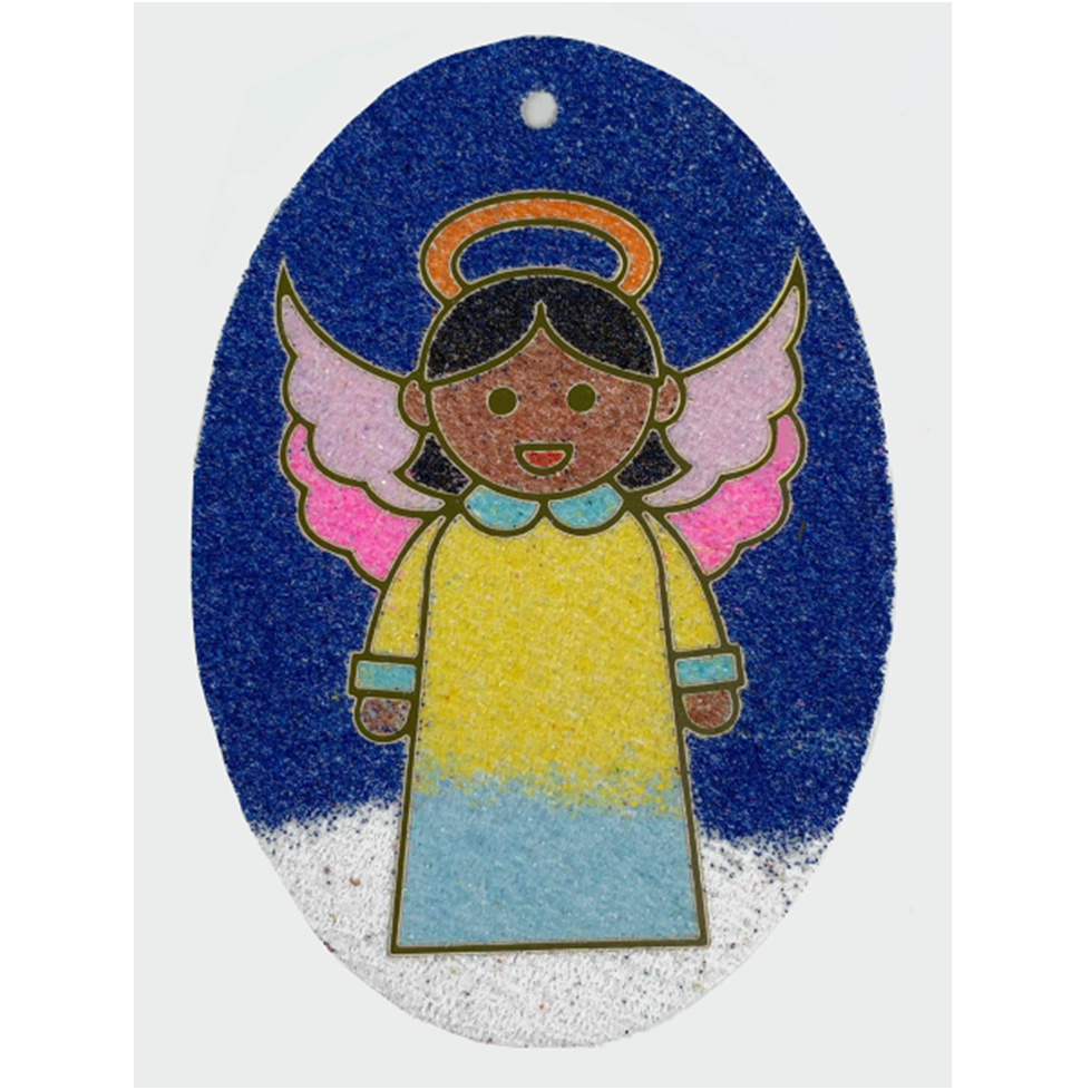 Angel Oval Sand Art Picture (10 Pack) – Teddy Tastic