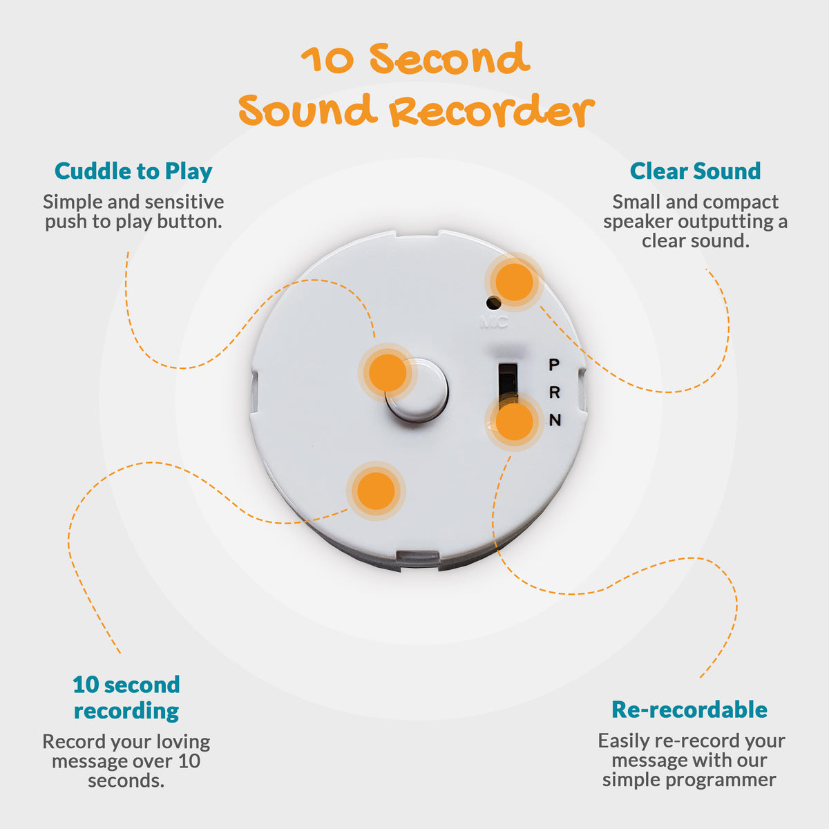 Teddy Round Sound Box - Recordable – Teddy Tastic